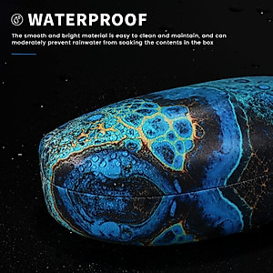 molshine Hard Shell Sunglasses Case,Large Glasses Case for Women Men Oversized Sunglass Eyeglasses (Cyan Sea Bottom)