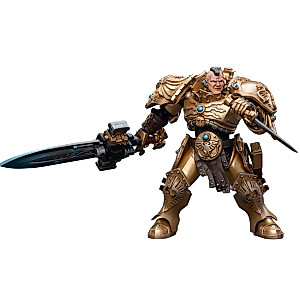 HiPlay JoyToy Warhammer 40K Collectible Figure: Adeptus Custodes Custodian Guard with Sentinel Blade 1:18 Scale Action Figures JT7837 (Guard with Sentinel Blade)