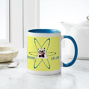 CafePress The Chemistry Cat.Ion Mugs Ceramic Coffee Mug, Tea Cup 11 oz