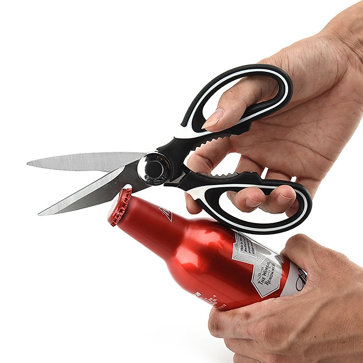 zhuolaiyan Kitchen Shears for Cutting Meat, Stainless Steel,Multipurpose Kitchen Scissors for Meat, Chicken, Fish, Vegetables, Herbs – Bottle Opener, nuts, etc.