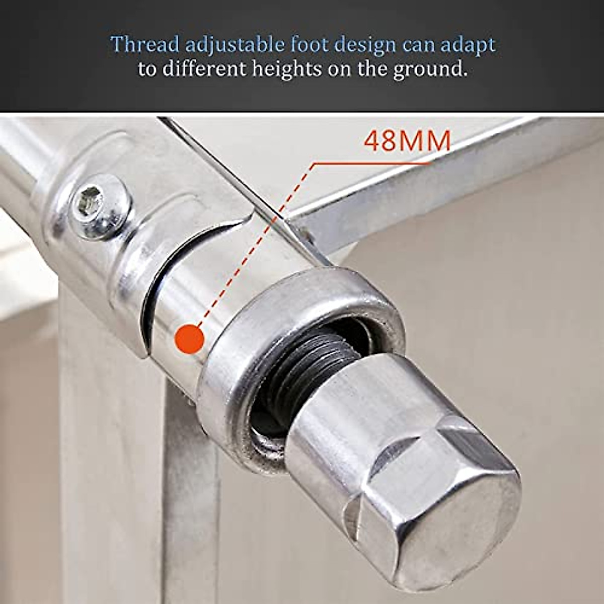 Business Hotel Kitchen Work Catering Table, Kitchen Work Table Stainless Steel Kitchen Prep Food Commercial Grade Metal Scratch Resistent Workbench with Adjustable Table Toot Rack (Size : 80x40x80cm