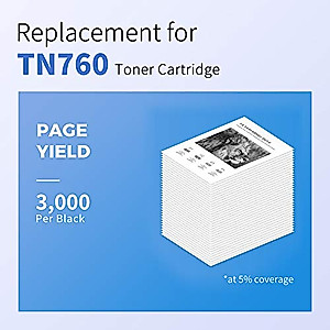 MYCARTRIDGE SUPRINT Compatible Toner Cartridge Replacement for Brother TN760 TN-760 TN-730 TN730 High Yield for MFC-L2710DW MFC-L2750DW HL-L2370DW MFC-L2750DW HL-L2350DW Printer Black 4 Pack TN 760