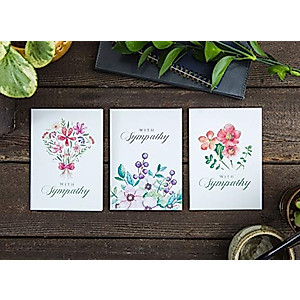 Sweetzer & Orange Sympathy Cards with Envelopes Set – 15 Cards – Blank Condolence Card Pack for Funeral and Bereavement Greetings. Sorry for Your Loss, and Thinking of You - 5x7