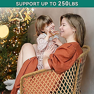 YITAHOME 3-Piece Outdoor Patio Furniture Wicker Bistro Set, All-Weather Rattan Conversation Chairs for Backyard, Balcony and Deck with Soft Gray Cushions, Glass Side Table Light-Yellow