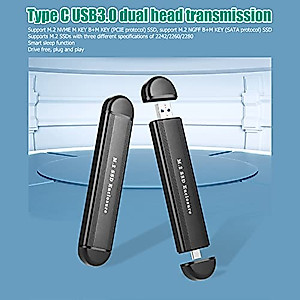 M.2 SSD Enclosure, M.2 NVME NGFF SSD Enclosure ToolFree 10Gbps for Desktop Black