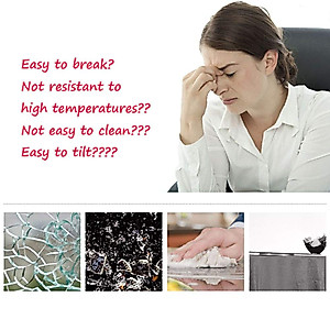 Kitchen Lazy Susan Turntable with Aluminum Base , Round Table Service Tray, Heavy Duty Non-Skid, Large Glass Turntable，Thick: 10mm