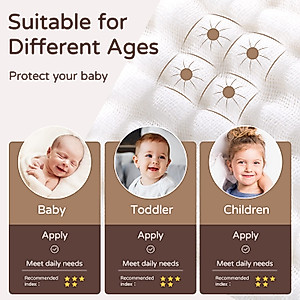 Yoofoss Hooded Baby Towels for Newborn 100% Muslin Cotton Baby Bath Towel with Hood for Babies, Infant, Toddler and Kids, Large 32x32Inch, Soft and Absorbent Newborn Essential