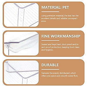FOMIYES 1pc Refrigerator Storage Box Fridge Organizer Clear Plastic Storage Bins Fruit Container Desk Fridge Cabinet Kitchen Fridge Food Container Fruit Box The Pet With Cover