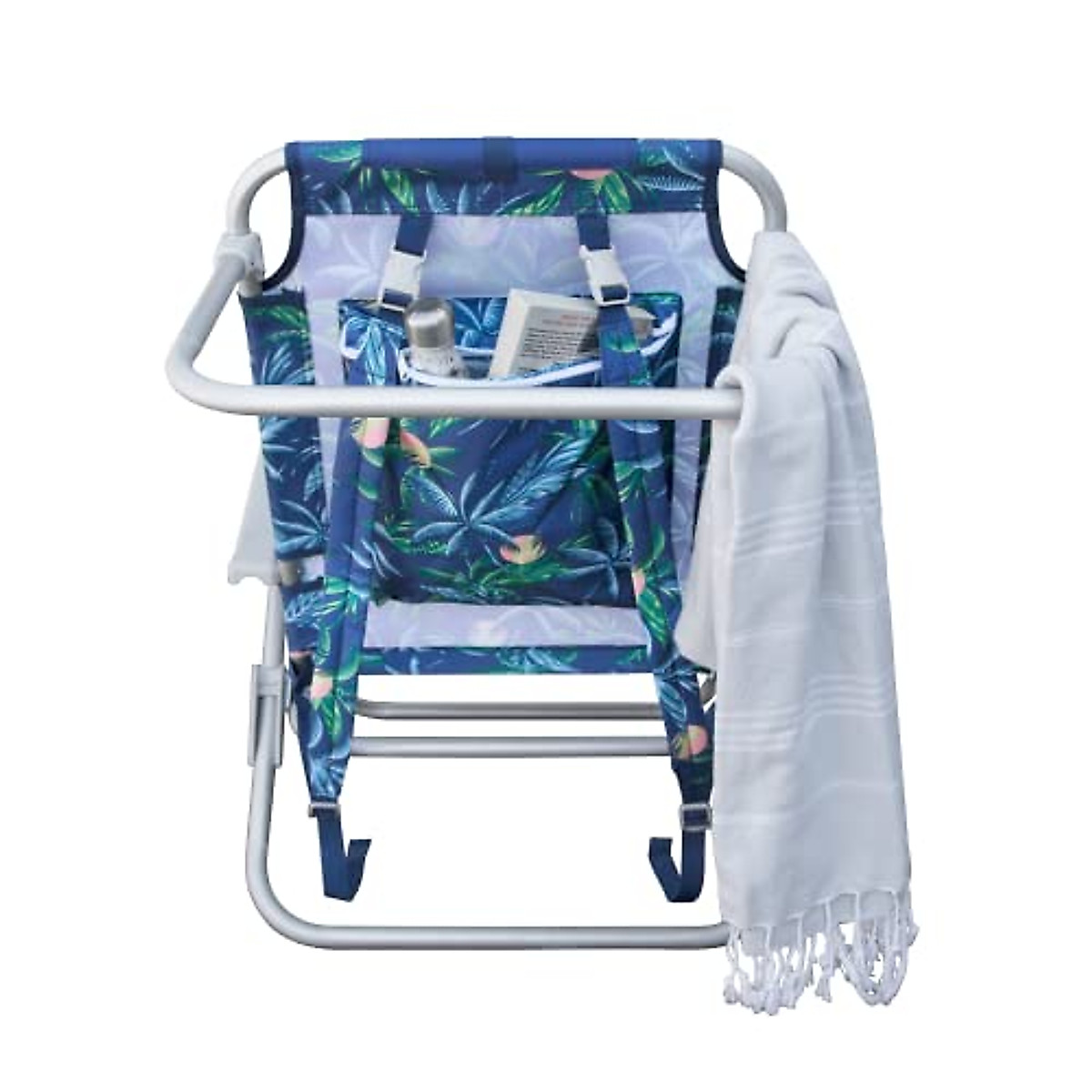 Hurley Deluxe Backpack Outdoor Chair, One Size, Lightweight, Alloy Steel, Blue