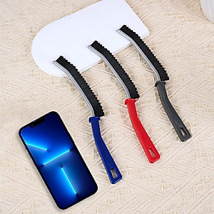 Koxuky 3 Pcs Hard Bristle Crevice Cleaning Brush, Gap Cleaning Brush, Grout Cleaner Brush, Toilet Brush, Small Scrub Brush for Shower, Gap Cleaning Tools for Household Use, Bathroom, Kitchen