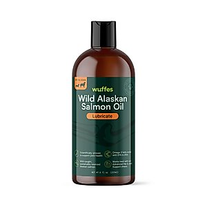Wuffes Wild Alaskan Salmon Oil for Dogs - Natural EPA & DHA Fatty Acids and Omega 3 for Canines, Healthy Skin and Coat, Joint Support, Reduced Allergic Response - 100% Pure Fish Oil for Pets - 16 Oz