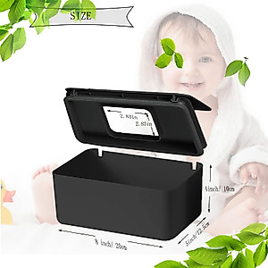 Toilet Wipes Dispenser, 21x12.5x10 cm/ 8.27x4.92x3.94 inch Baby Wipes Dispenser Perfect Look Wipe Container Portable Reusable Flushable Bathroom Storage Case Box to Keep Wipe Fresh