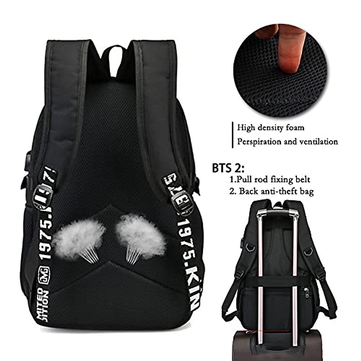 blucagand I Paused My Anime To Be Here Backpack Canvas Capacity Backpack Laptop Backpack Travel Backpack