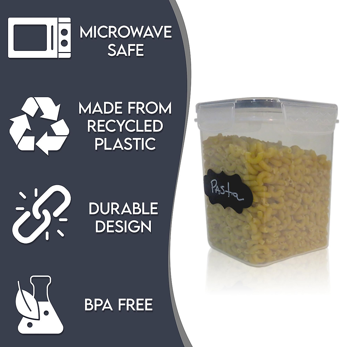 Kitchen Pantry Organizers and Storage - Airtight Food Storage Container Set, 14 Pcs BPA Free Plastic Dry Food Canisters for Kitchen Pantry Organization and Storage Ideal for Cereal, Flour & Sugar