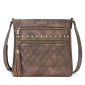 CLUCI Backpack Purse for Women Crossbody Bags Purses for Women, Leather Messenger Tassel Bag,