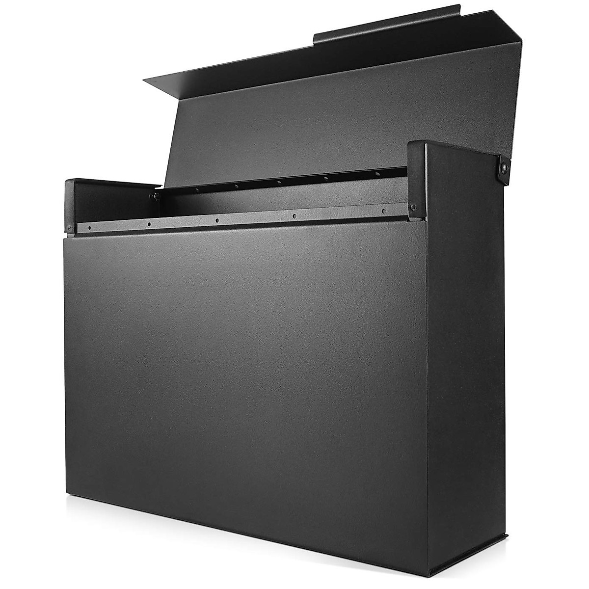 Movo Home Mailbox, Modern Wall Mounted (Herman (Black))