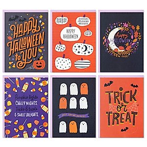 Hallmark Halloween Cards Assortment, Tricks and Treats (36 Cards with Envelopes)
