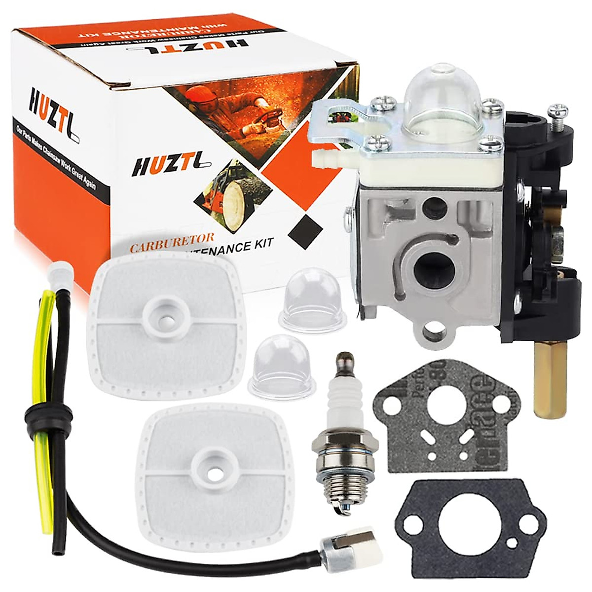 HUZTL SRM 210 Carburetor Tune Up Kit for Echo SRM210 GT200 HC150 PE200 SRM211 GT200R PE201 GT201 HC151 PPF210 PPF211 HCR150 SHC210 SHC211 SHC212 Trimmer Weed Eater Parts