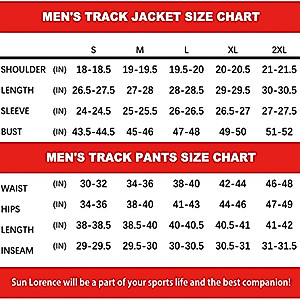 Sun Lorence Men's Athletic Running Tracksuit Set Casual Full Zip Jogging Sweat Suit White L