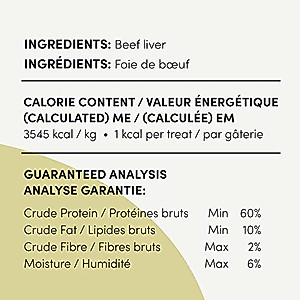 Crumps' Naturals Mini Trainers Freeze Dried Beef Liver (1 Pack), 50G/1.8 Oz,Brown