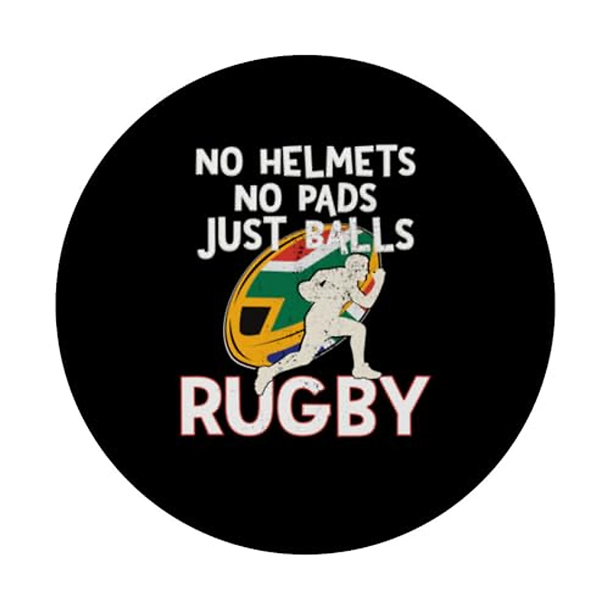 Funny South Africa Rugby No Helmets Design PopSockets Standard PopGrip