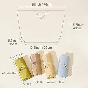 NKTDWO Reusable Shopping Bags for Groceries, Heavy Duty Waterproof Cloth Tote Bag for Daily Use, Travel, Picnic, Camping, Beach (Green)