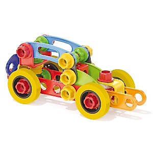 Quercetti - Tecno Jumbo - 76 Piece Building Set and Construction Toy, Multi-Colored, 34 x 7 x 29cm