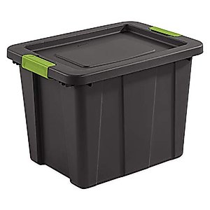 Sterilite Tuff1 Multipurpose 18 Gallon Plastic Storage Container Organizational Tote Bin with Secure Latching Lids, (24 Pack)
