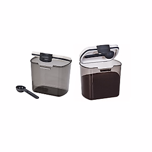 Progressive International Prepworks ProKeeper 2- Piece Kitchen Clear Food Baker's Kitchen Storage Organization Canister Set (Coffee 1.5-Quart)