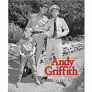 INTIMO The Andy Griffith Show Andy Opie and Barney Fife Super Soft Plush Fleece Throw Blanket 50" x 60" (127cm x152cm)