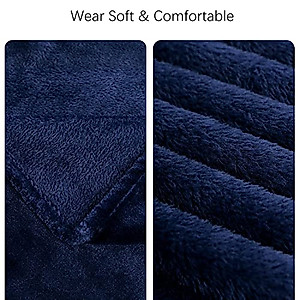 NANPIPER Wearable Blanket,Oversized Hoodie Blankets for Women,Soft Fuzzy Throw,Warm Plush Fleece Microfiber, 65"x80" Navy Blue
