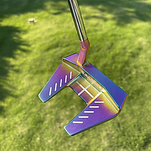 Calong Super Golf Putter GSS 375g CNC Milled Right Hand Crocodile Golf Club Putter with Headcover (Rainbow, 35)