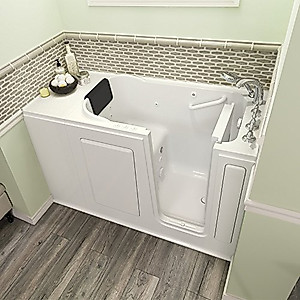 American Standard 2848.109.CRW Gelcoat Whirlpool and Air Spa 28"x48" Right Side Door Walk-In Bathtub in White