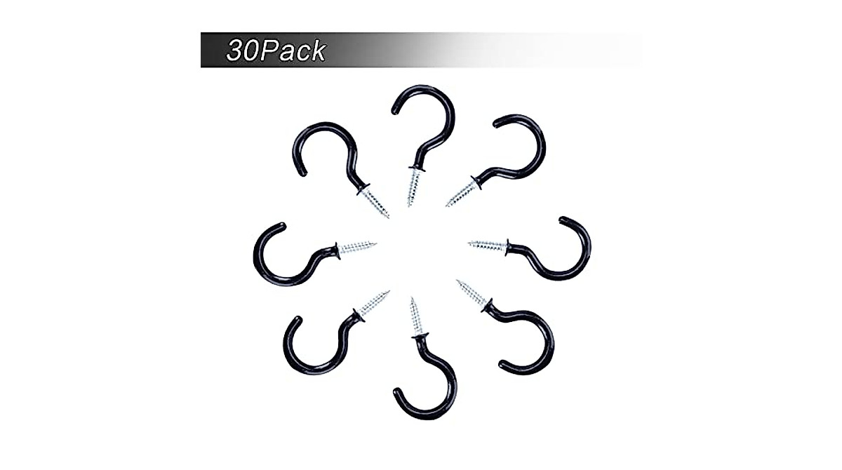 30pcs Vinyl Coated Ceiling Hooks for Hanging Plants