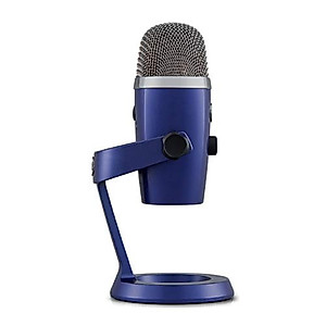 Blue Yeti Nano USB Microphone (Vivid Blue) with Headphones and Knox Gear Pop Filter Microphones