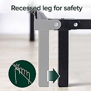 ZINUS Compack Metal Bed Frame / 7 Inch Support Bed Frame for Box Spring and Mattress Set, Black, Twin