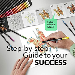 Castle Art Supplies 72 Watercolor Pencils Set | Vibrant Pigments for Blending, Drawing and Painting | For Adults, Hobbyists and Professionals I Protected and Organized in Presentation Tin Box