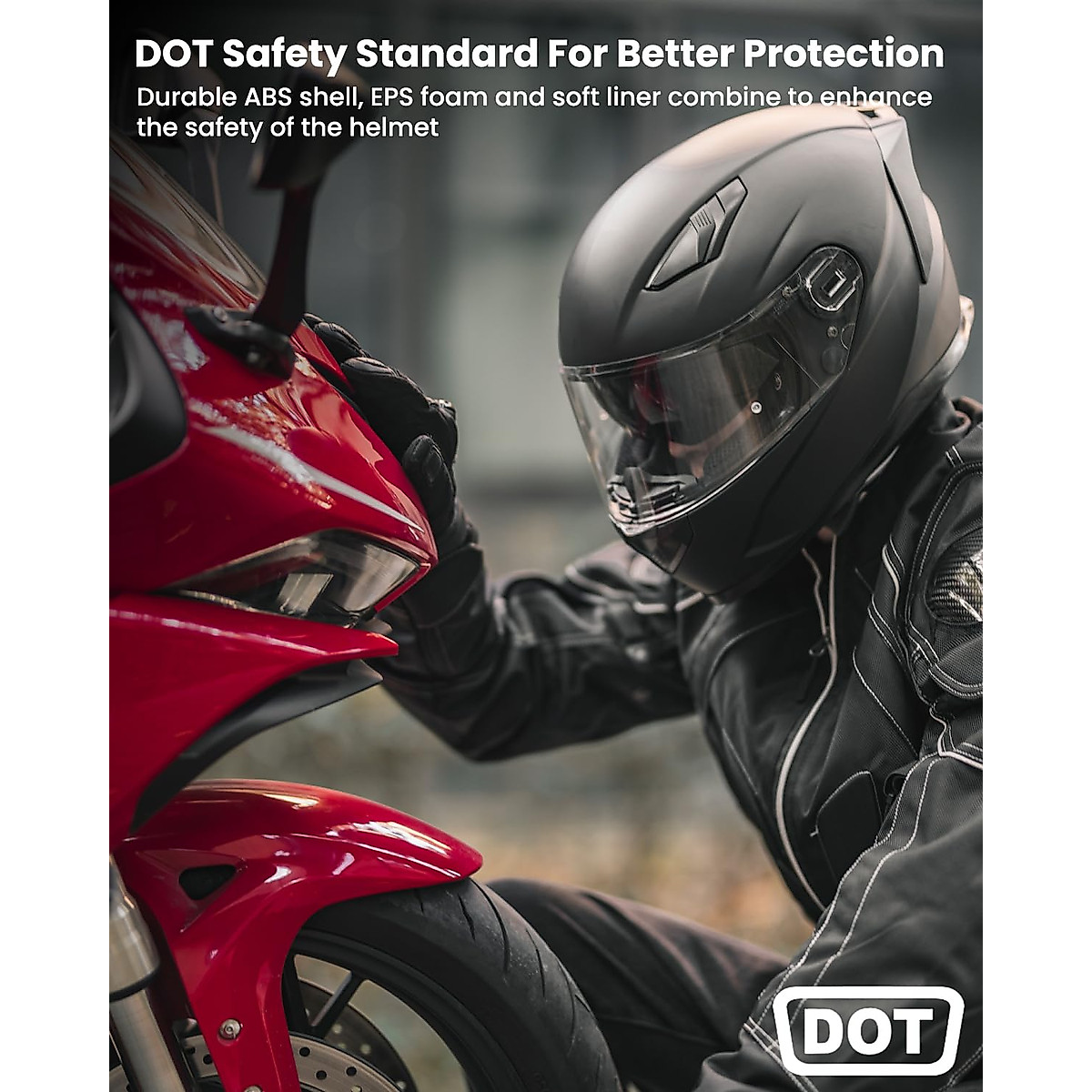 ILM Motorcycle Helmets Full Face with Anti-Fog Pinlock for Cascos para Motos Snowmobile Mens Women Heated Shield Compatible DOT Model 129