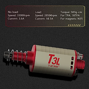 T238-Airsoft Carbon Brushed Motor N35 20TPA High Thermal Efficiency Motor Short Axel 480 Motor for Airsoft