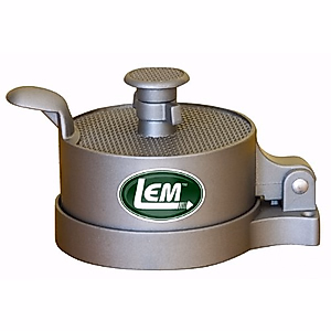LEM Non-Stick Adjustable Burger Press,Silver