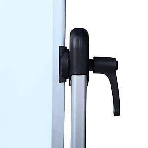 VIZ-PRO Double-Sided Magnetic Mobile Whiteboard, 48 x 36 Inches, Aluminium Frame and Stand