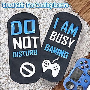 Do Not Disturb Gaming Socks ,Funny Christmas Gifts & White Elephnt Gift for Teens Kid boys Mens Womens Gamer Lovers