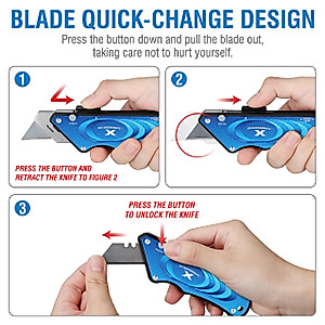 Olympia Tools Turboknife X Utility Knife 33-134, Blue