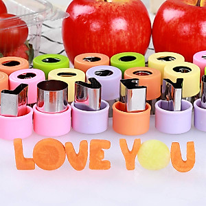 1'' Mini Alphabet Cookie Cutters Set,26-Piece Stainless Steel Letters Cookie Cutters Decorating Tool DIY Biscuit Mold for Fondant Biscuit, Cake, Fruit, Vegetable