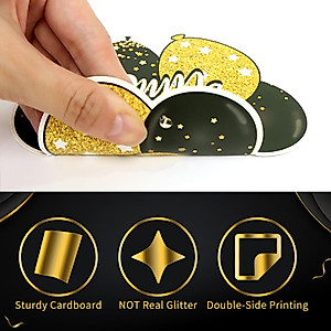 42PCS Black and Gold 18th Birthday Hanging Swirls Decorations for Boys Girls, Happy 18th Birthday Streamers Party Decorations, Vintage 2006 Eighteen Birthday Ceiling Decorations Hanging Whirls