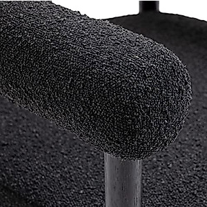 Meridian Furniture Hyatt Collection Mid-Century Modern Dining Chair, Solid Wood Finish, Rich Boucle Fabric, 26.5" W x 22" D x 28" H, Black