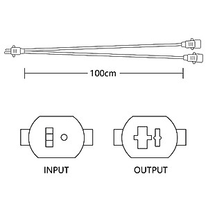 STAIGO 2 Pin Splitter Lead Y Power Cable 2 Motors to 1 Power Supply for Electric Recliner Lift Chair Used to Connect 2 Lift Chair Electric Recliner Motors to 1 Power Supply Transformer (1M)