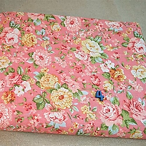 Bluelans 7pcs 10" x 10" (25cm x 25cm) Top Cotton Craft Fabric Bundle Squares Patchwork DIY Sewing Scrapbooking Quilting Floral Dot Pattern Light Pink