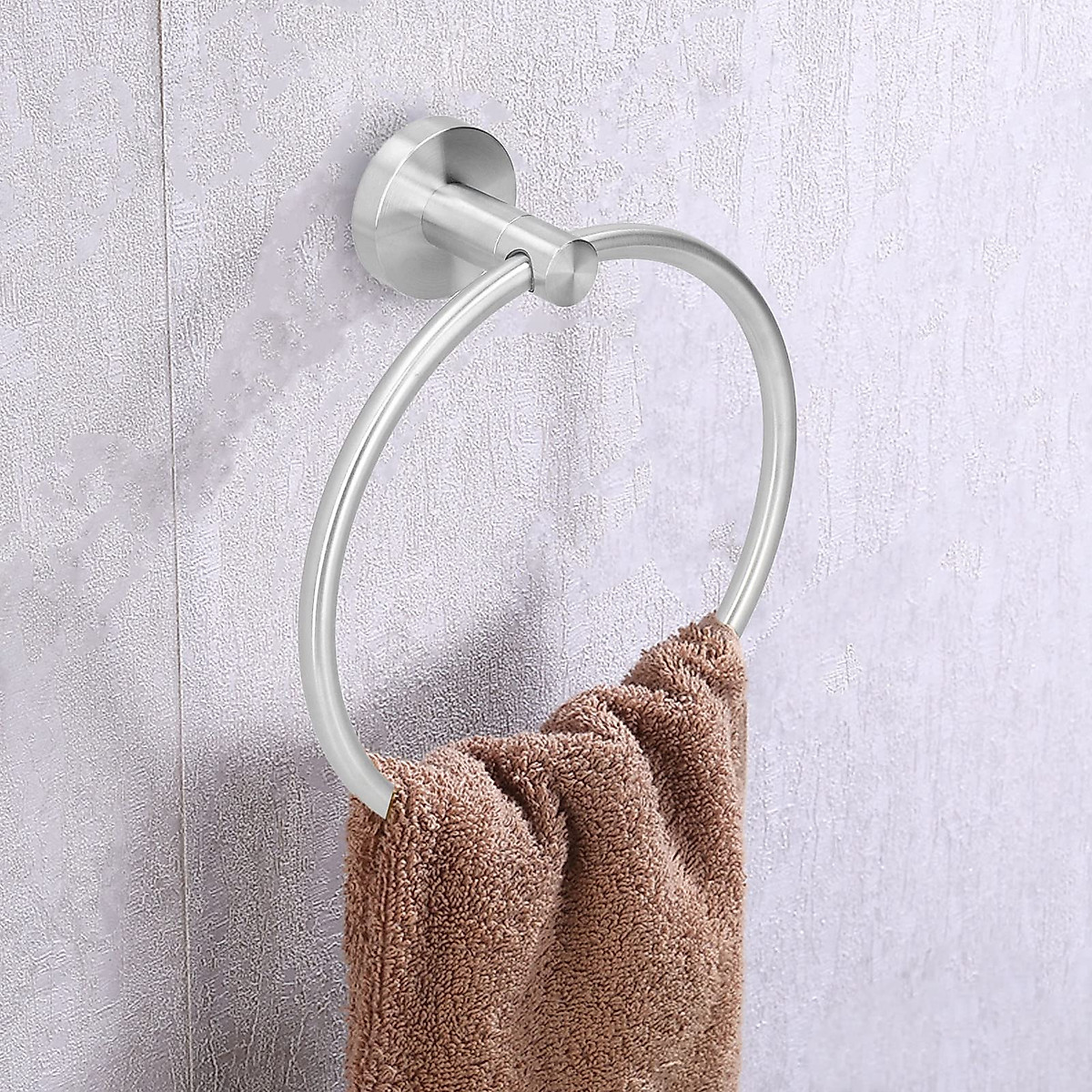 Towel Rack, Towel Ring Bathroom Hand Towel Holder Circle Wall Mounted Towel Storage Stainless Steel Shelf Storage, Modern Towel Hanger for Bathroom Kitchen Home Accessories