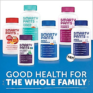 SmartyPants Multivitamin for Men & Women: Multivitamin Gummies with Vitamin D3, C, Vitamin B12, B6, Vitamin A, K & Zinc, Omega 3 Fish Oil (EPA/DHA), Gluten Free, 180 Count (30 Day Supply)